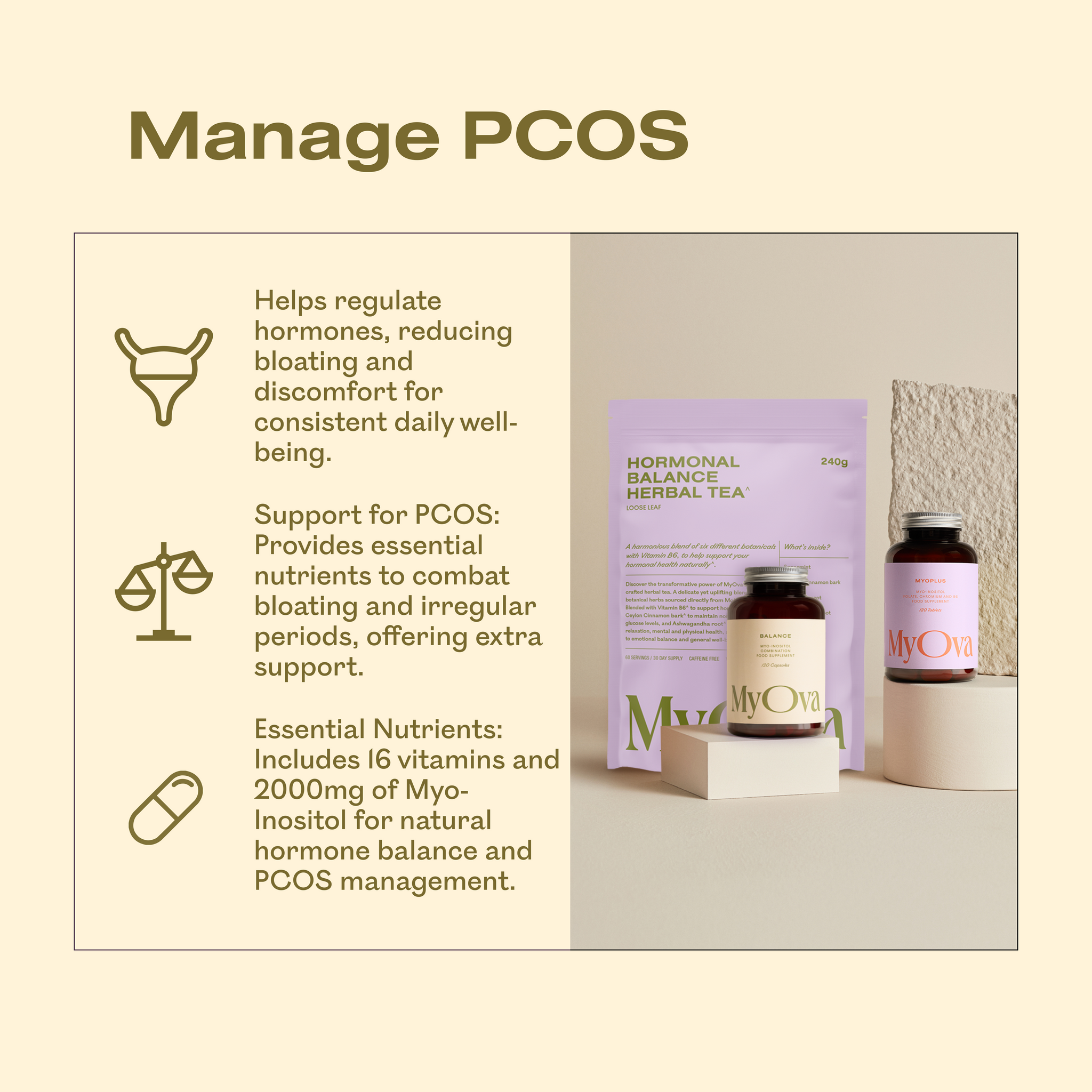 PCOS Hormonal Balance Bundle | Improves Cycle Regularity & Balances Hormones | MyOva